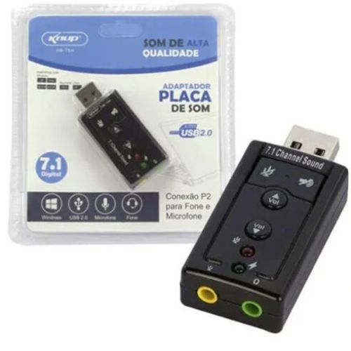Placa de Audio Externa Knup | Shopee Brasil
