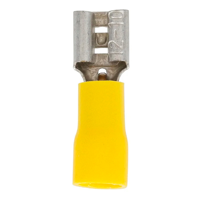 Terminal Fêmea Pré-isolado 4 A 6mm Amarelo - 100 Unidades | Shopee Brasil