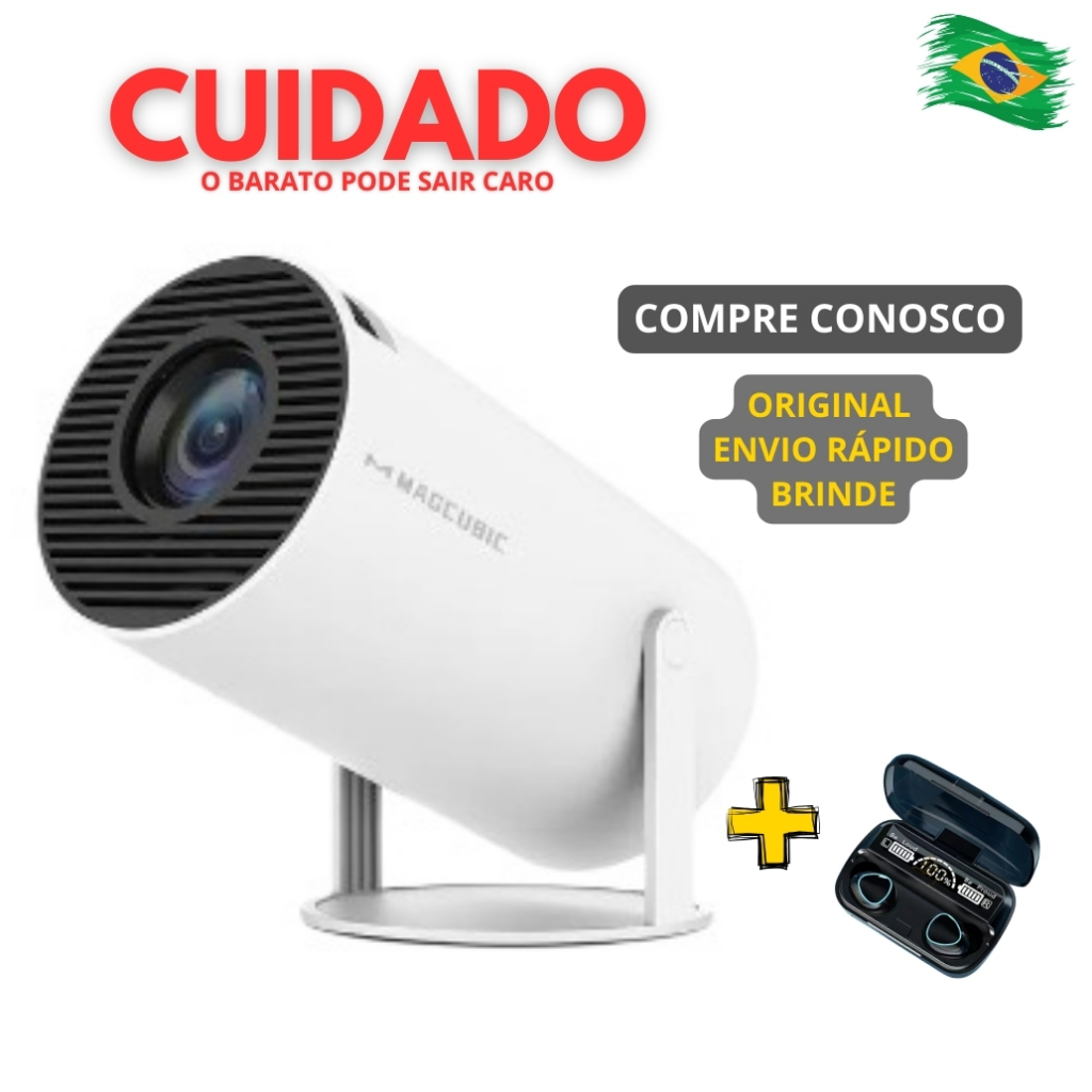 Projetor 4k 150 POLEGADAS com Sistema Android Magcubic HY300 Wifi e ...