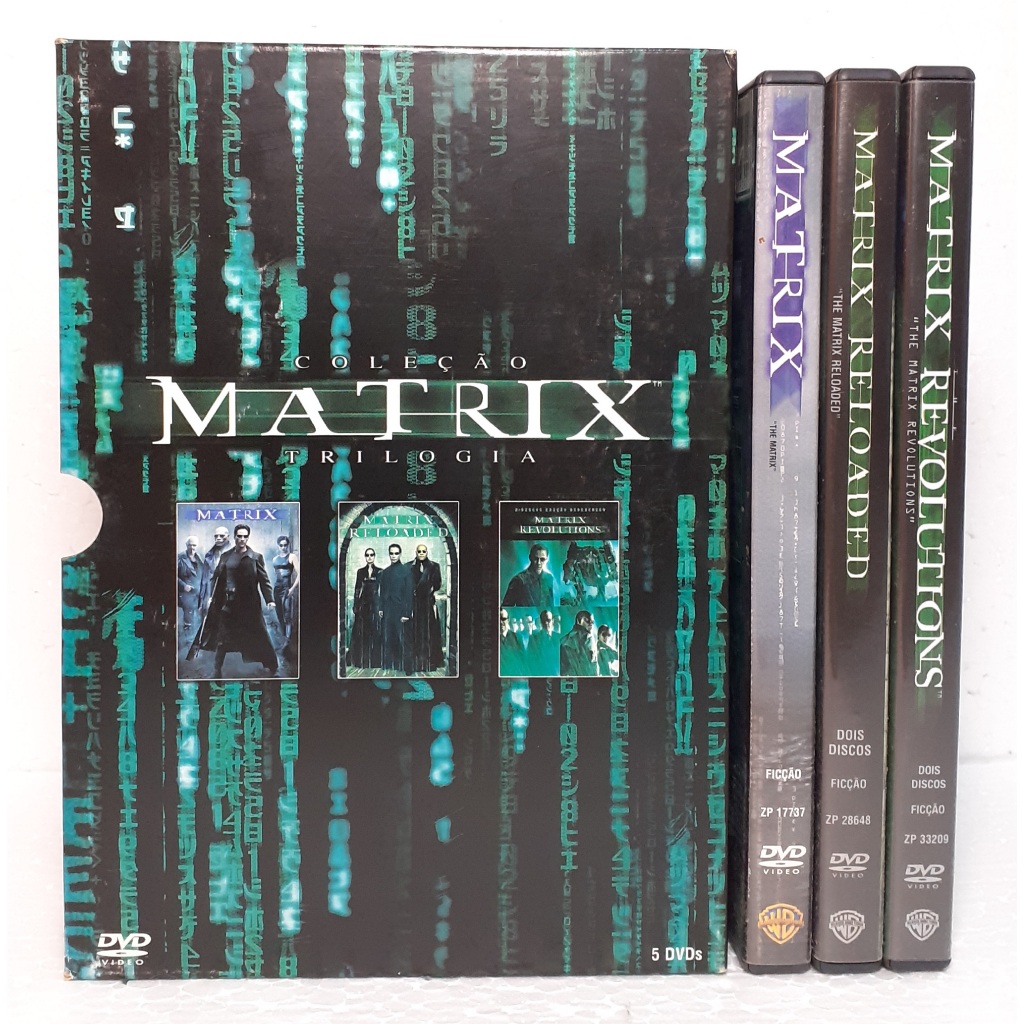 Trilogia Matrix (1º ao 3º Filme) - Box de DVDs Originais | Shopee Brasil