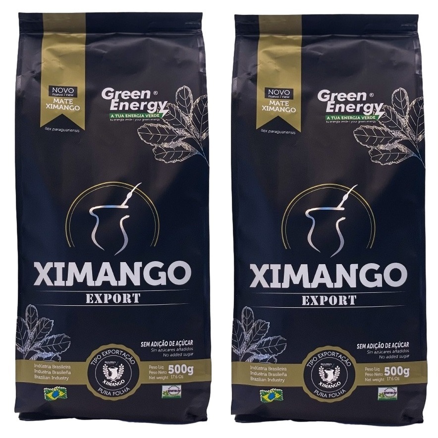 2 Erva Mate Chimarrão Ximango Export Pura Folha Preta 500g | Shopee Brasil