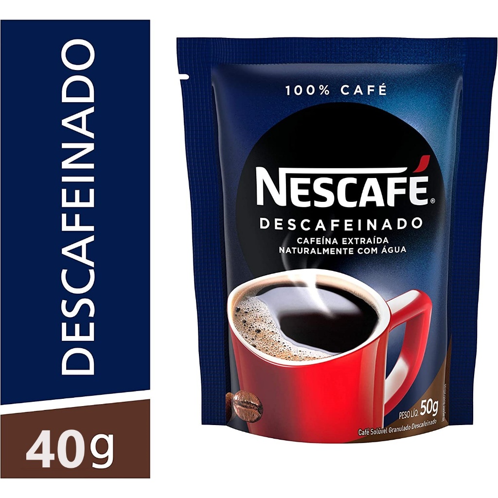 Café Nescafé Solúvel Granulado Descafeinado Sachê 40g | Shopee Brasil