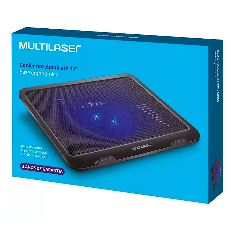 COOLER MULTILASER PARA NOTEBOOK SLIM C/ LED | Shopee Brasil