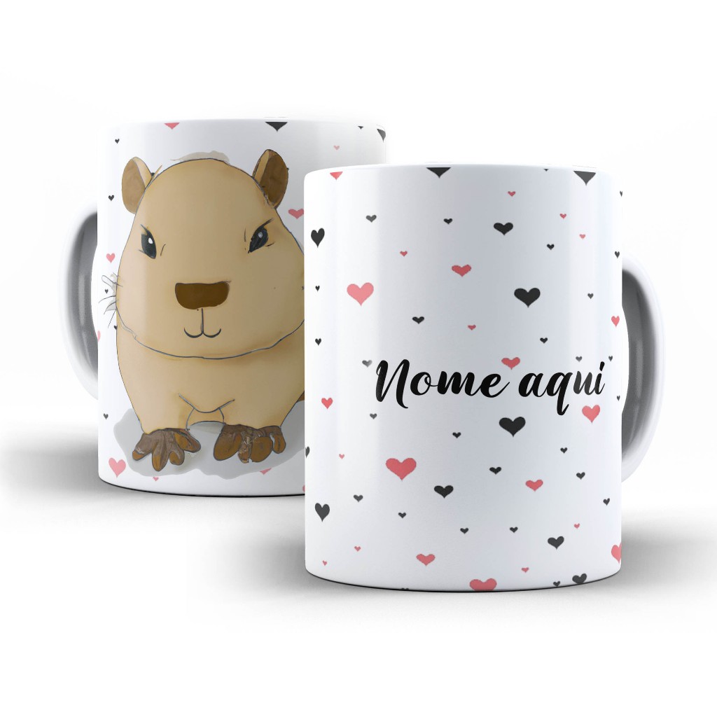 Caneca Capivara Presente Personalizado com nome - 009297 | Shopee Brasil