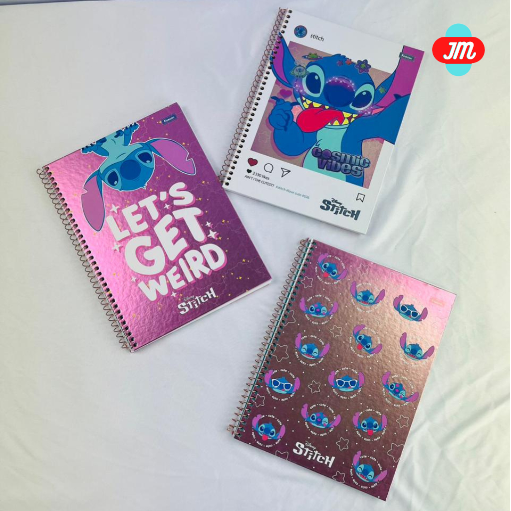 caderno do stitch 1 matéria 80 folhas 200mm x 275mm | Shopee Brasil