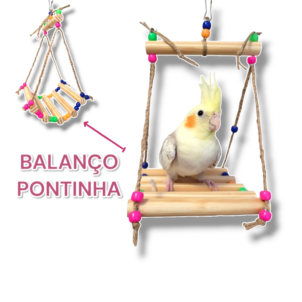 Balanço Pontinha Brinquedo para Calopsita Gaiola de Calopsita ...