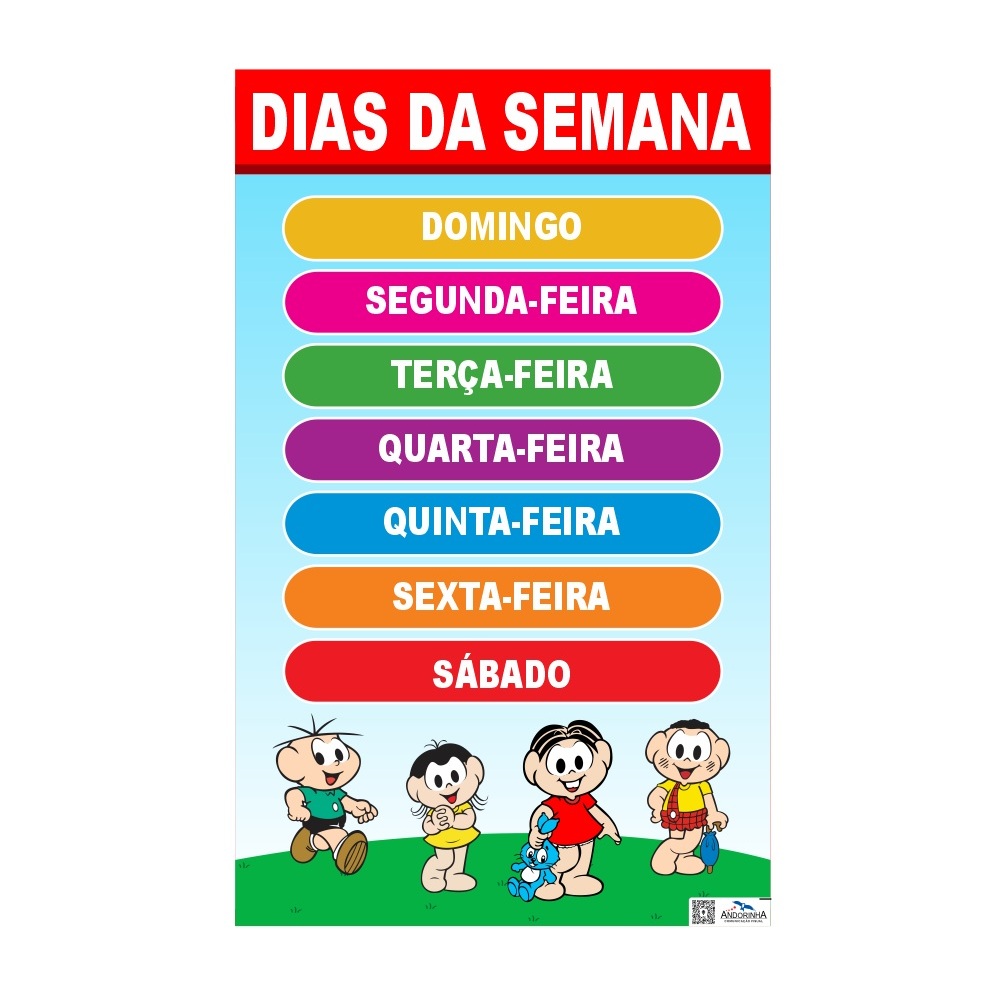 Banner Pedagógico - Dias da Semana | Shopee Brasil