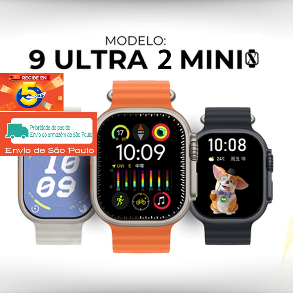 Smartwatch Relógio Inteligente Original watch 9 Ultra 2 mini 1,7 ...