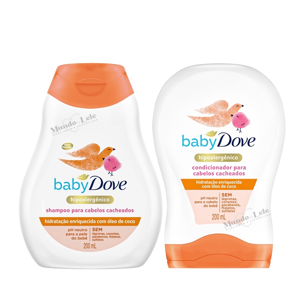 Kit Shampoo + Condicionador Dove Baby Hidratação Cabelos Cacheados ...