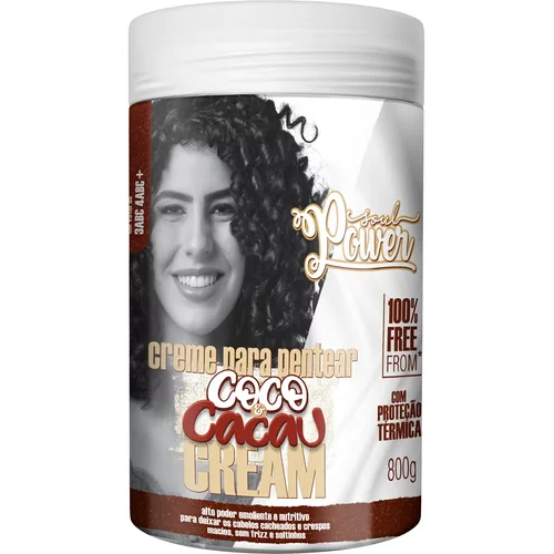 Creme Para Pentear Coco E Cacau Cream Soul Power 800g | Shopee Brasil