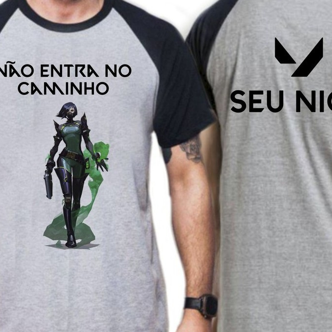 Camisa Valorant - Viper main - gamer ult com nick - Raglan Masculina ...