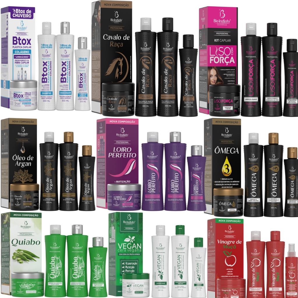 Kit capilar tratamento profissional completo - Bio Instinto kit com 4 ...