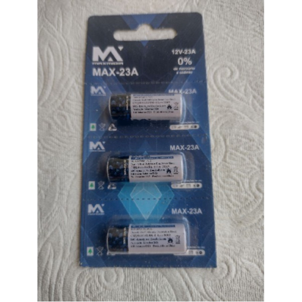 KIT com 3 Baterias(pilha) Alcalina 12v MAX-23A | Shopee Brasil