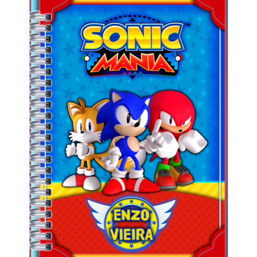 Caderno Escolar A5 Personalizada - Sonic | Shopee Brasil