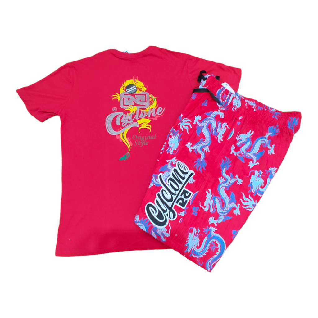 KIT Da Cyclone Bermuda Em veludo e camiseta Varias Cores | Shopee Brasil