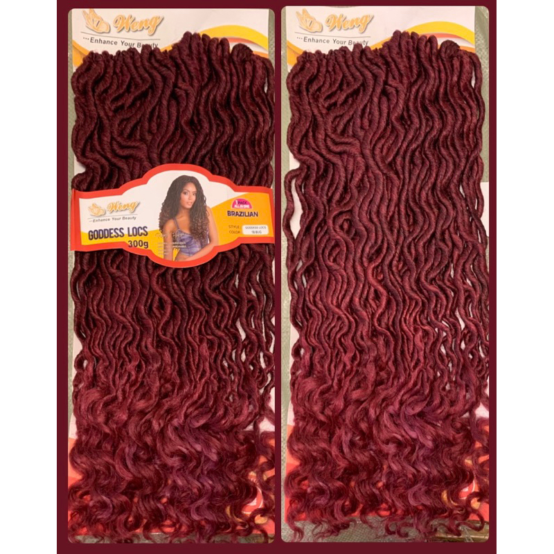 Cabelo Goddess Locs (COR: marsala ) - Fibra Orgânica Dreads Crochet ...