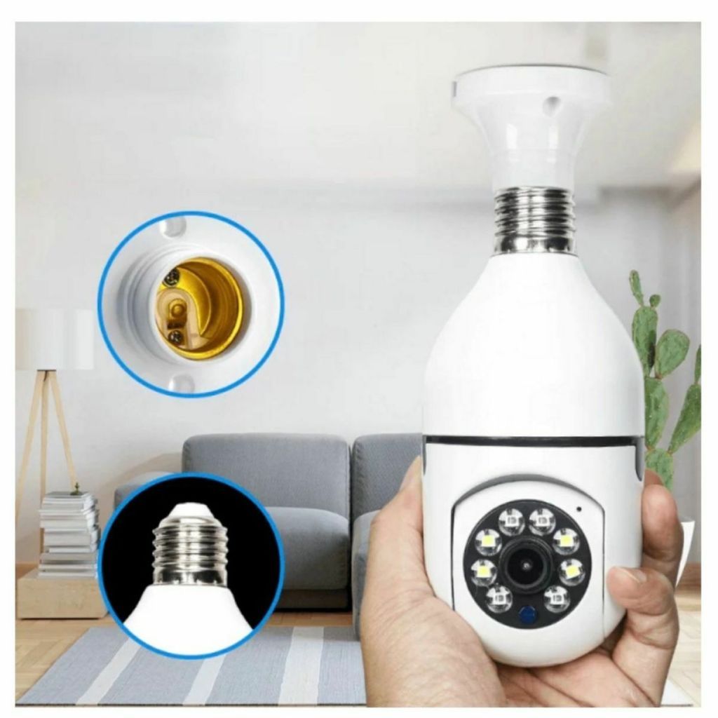 Câmera Segurança Prova D'água Infravermelho Lâmpada Sem Fio Wifi - V ...