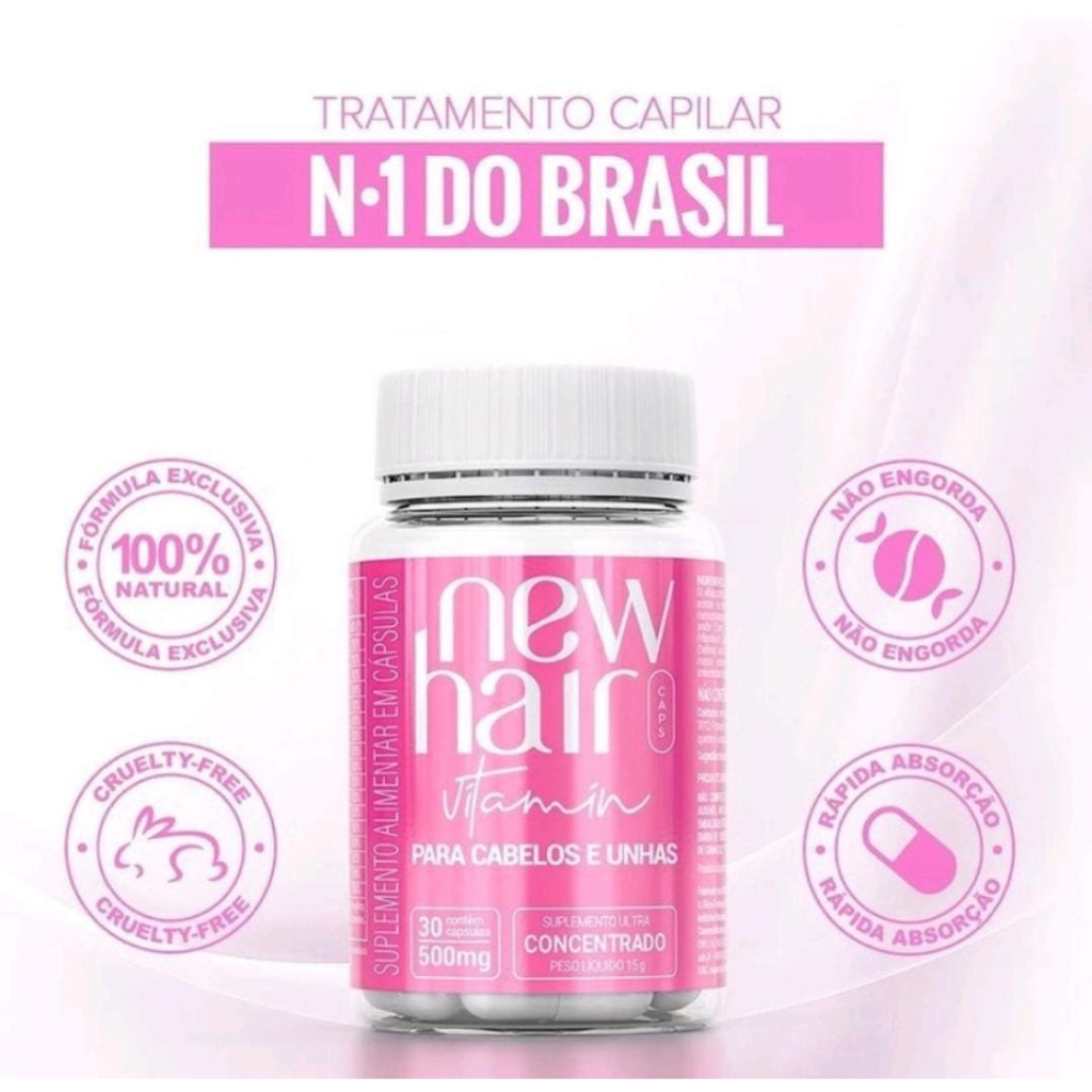 New hair caps Feminino potes - tratamento para 30 dias | Shopee Brasil