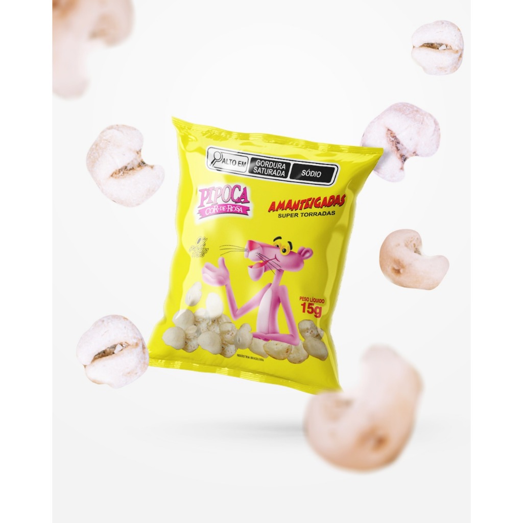 Pipoca Cor-de Rosa Salgada (20 unidades) | Shopee Brasil