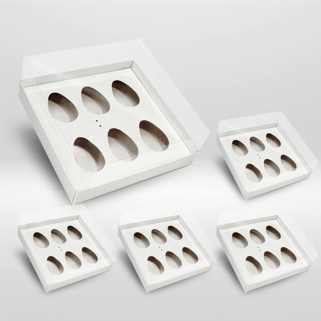 Kit com 5 Embalagens p/ 6 Mini Ovos de Colher de 50g Forma BWB - Menu ...