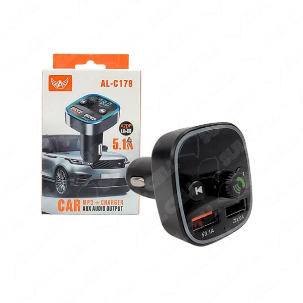 Transmissor FM Bluetooth e Carregador Veicular 2 USB AL-C178 - Altomex | Shopee Brasil
