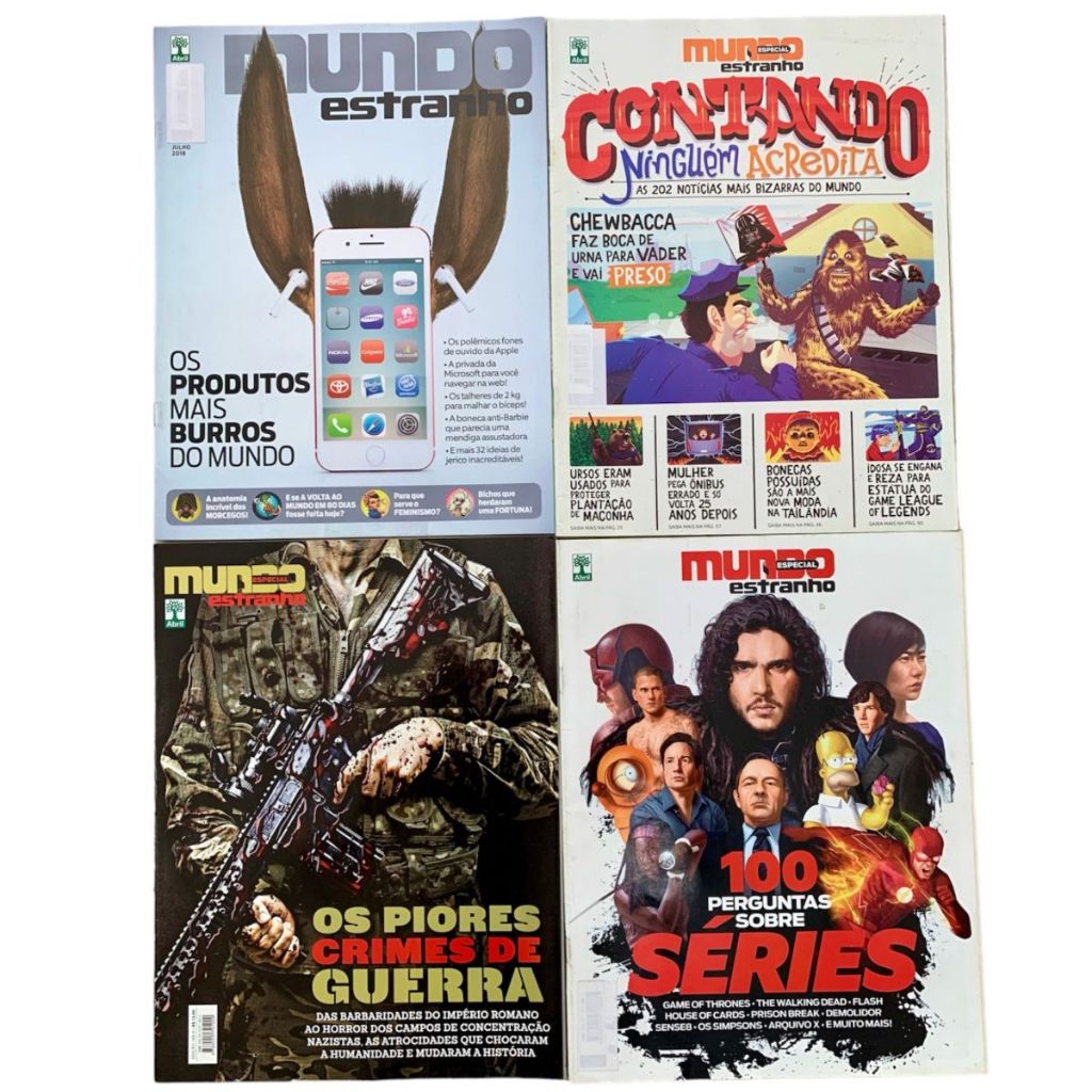 Kit 4 Revistas Novas Mundo Estranho | Shopee Brasil