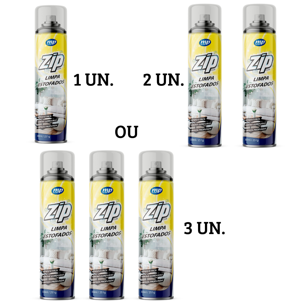 Limpa Estofado Spray ZIP Clean 300ML My Place | Shopee Brasil