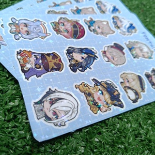 CARTELA HOLOGRÁFICA FONTAINE GENSHIN IMPACT ADESIVOS STICKERS FURINA ...