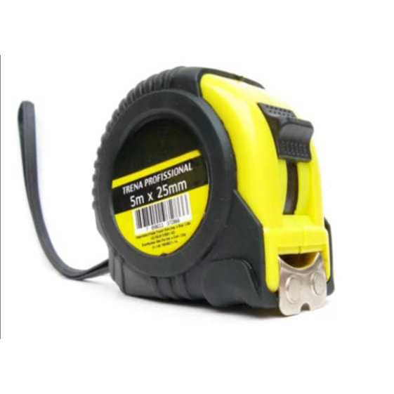 Trena Manual Emborrachada Autotrava 5 Metros 5mx25mm | Shopee Brasil