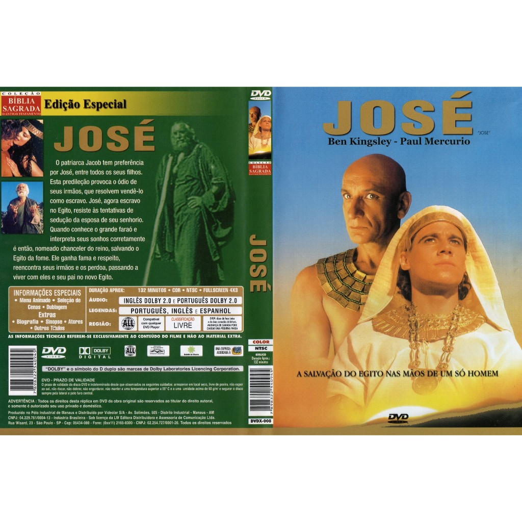 DVD Original José (Coleção Bíblia Sagrada o Antigo Testamento) | Shopee ...