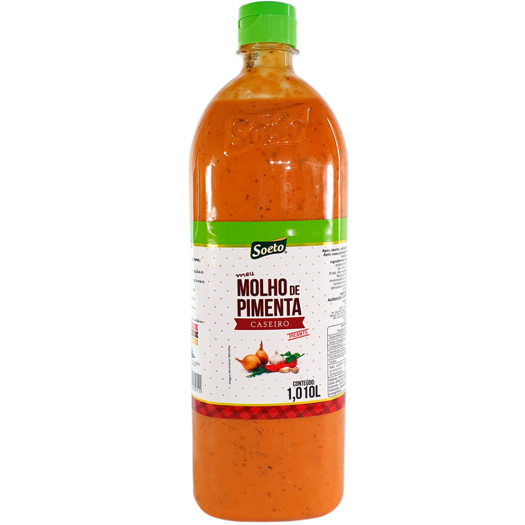 Molho de Pimenta Caseiro Picante 1.010L Soeto | Shopee Brasil