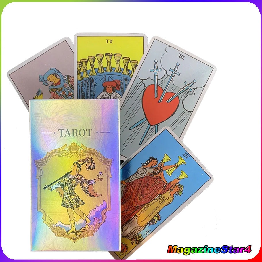 Cartas de Tarô Rider Waite Prateado - A. E. Waite Holographic Tarot ...