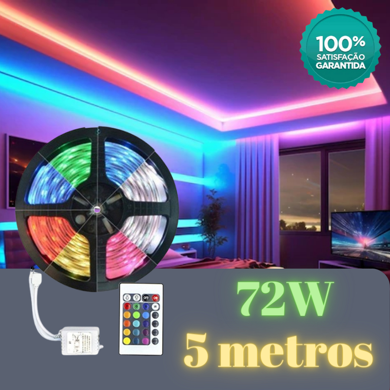 Fita Led 5050 Rgb Ip65 72w L 5 Metros | Shopee Brasil