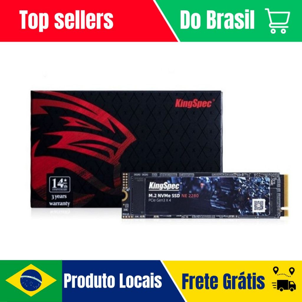 Kingspec Ssd Nvme M2 128GB 256GB 512GB 1TB PCIe 2280 Original Novo ...