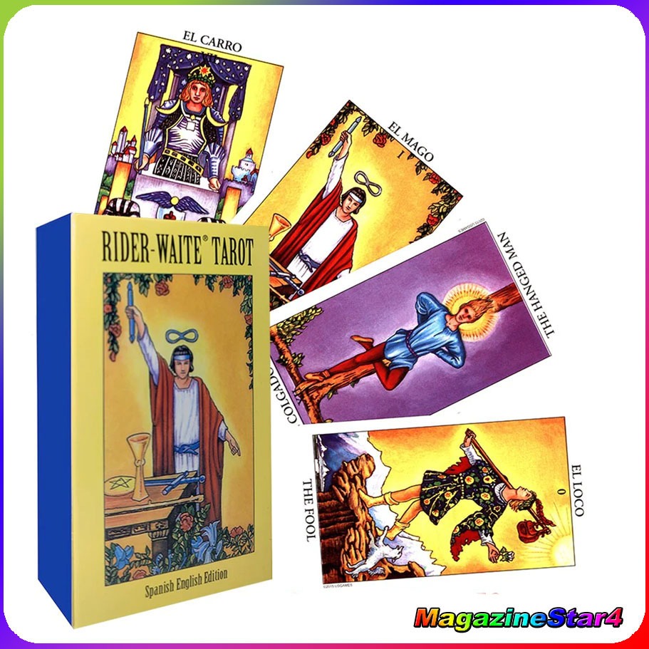 Cartas de Tarô Rider Waite Tarot Espanhol Inglês Radiant - 78 Cartas ...
