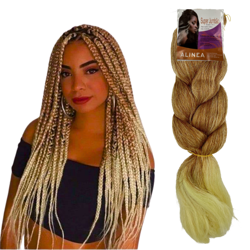 Cabelo Jumbão Super Jumbo 390 gramas box braid 60cm | Shopee Brasil
