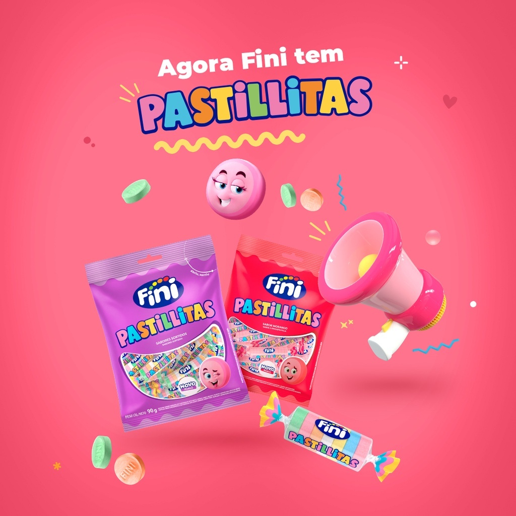 Fini Balas Pastillitas 90g Pastilhas Frutas Sortidas Morango | Shopee ...