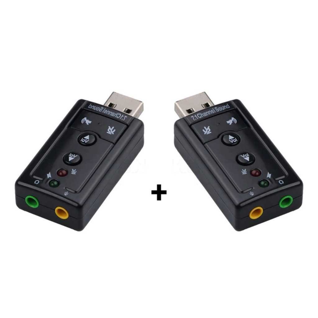 Kit Placas De Som Áudio Externo Adaptador Usb 7.1 Video Game Pc e ...
