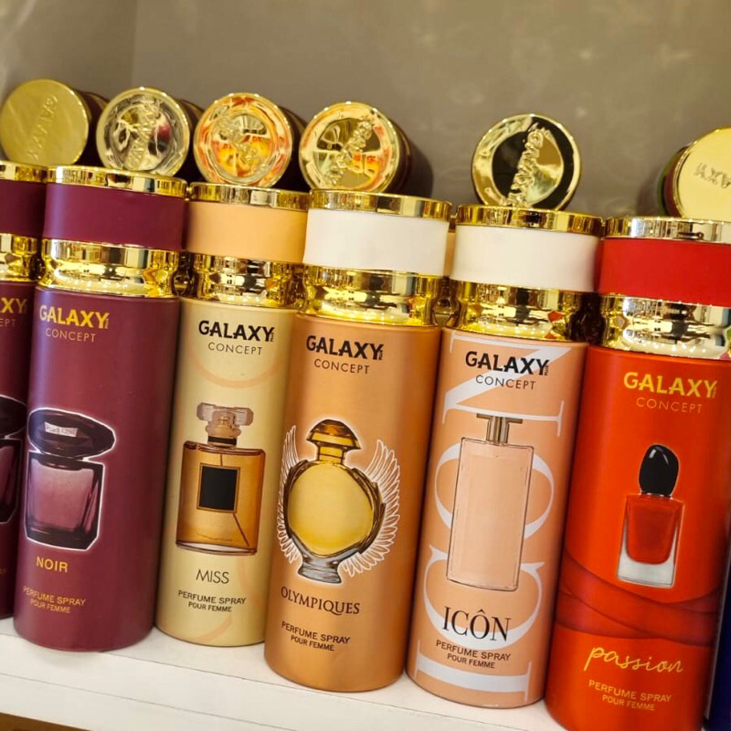 Perfume Feminino Árabe/Galaxy Corporal em Spray aerosol Fragancia 200ml ...
