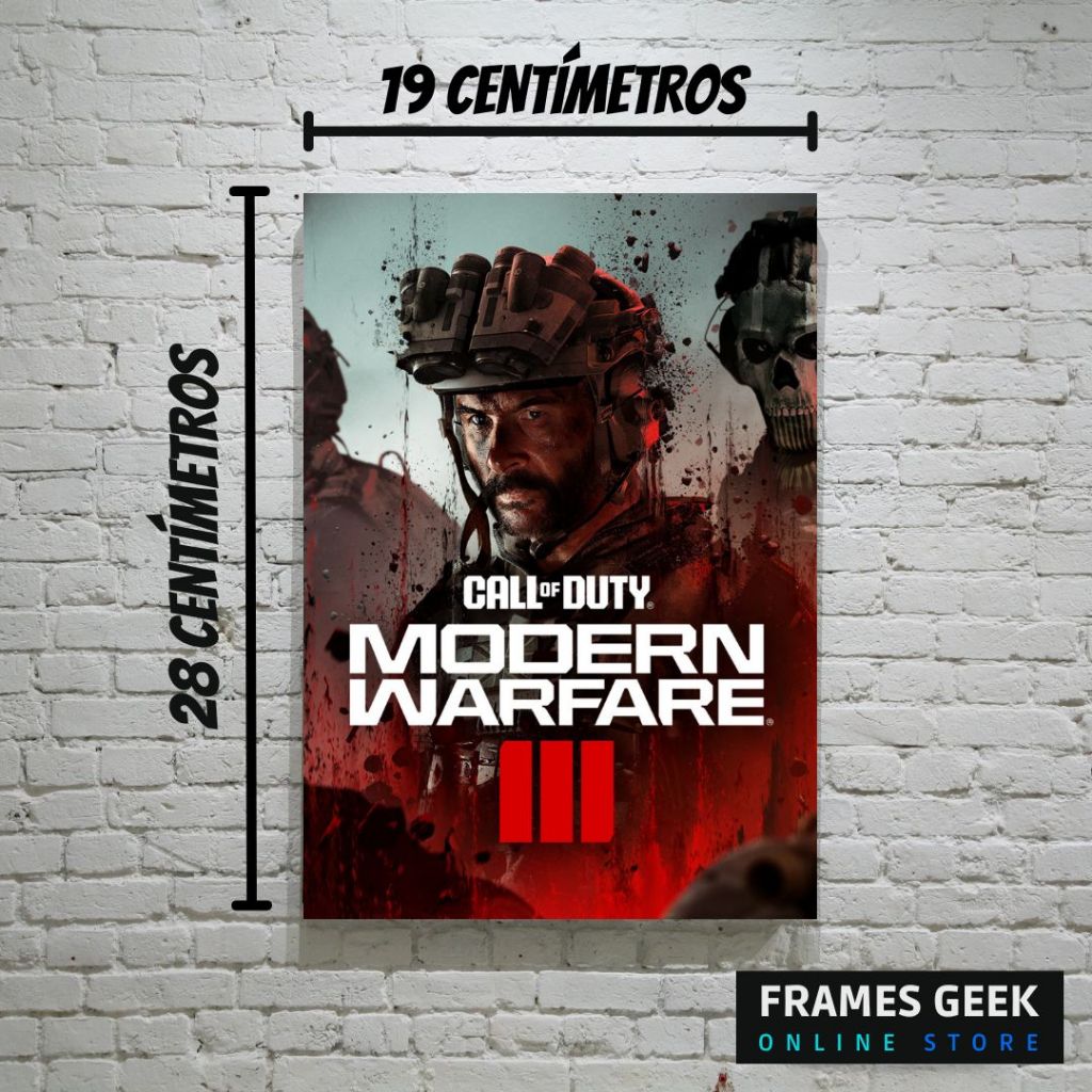 Placa Decorativa - Call of Duty Modern Warfare III - Quadro Gamer Setup ...