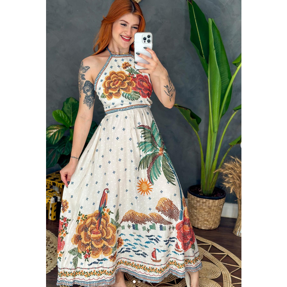 Vestido Farm rio de cor | Shopee Brasil