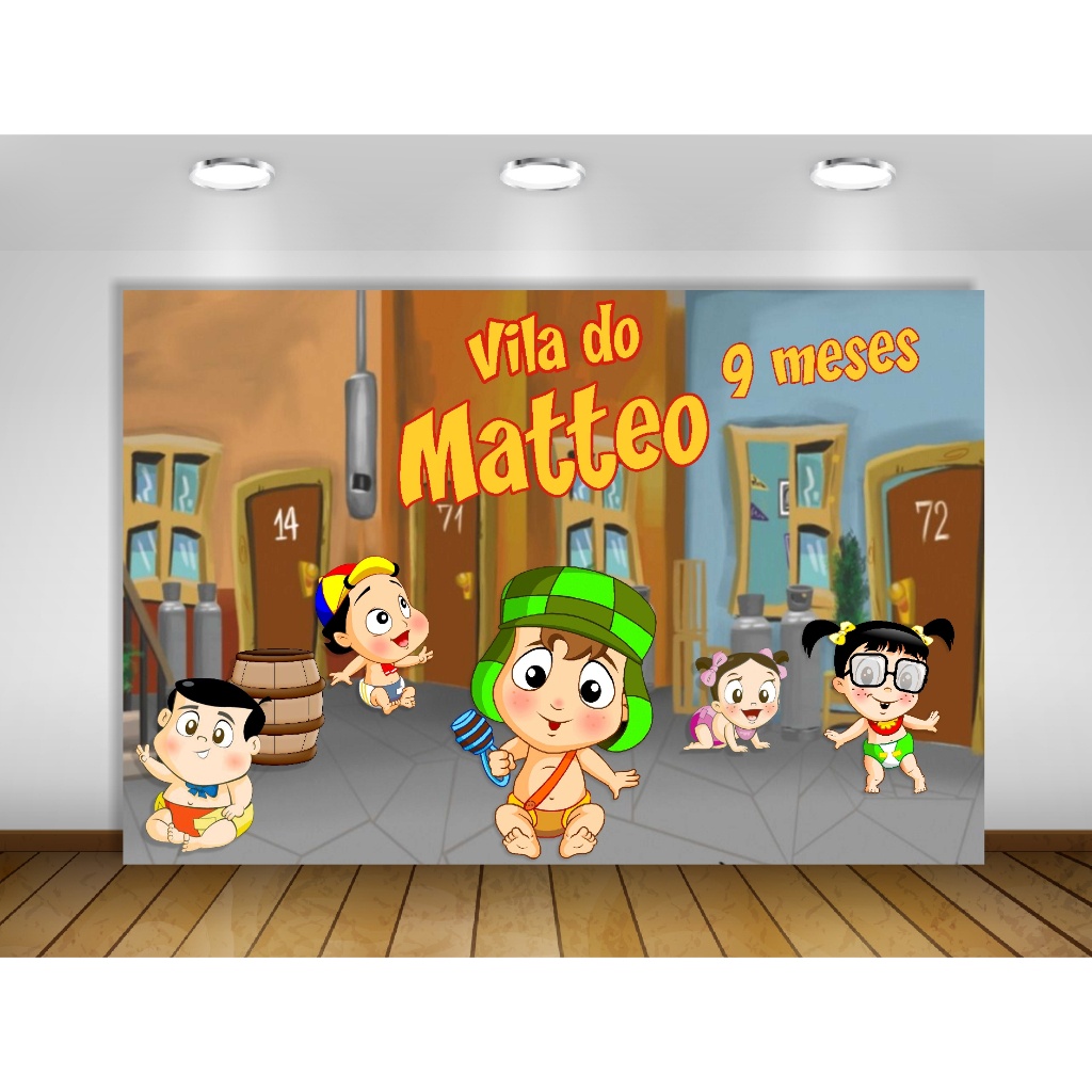 Painel de festa Chaves baby Decoração Vila do Chaves Bebê Mêsversário ...