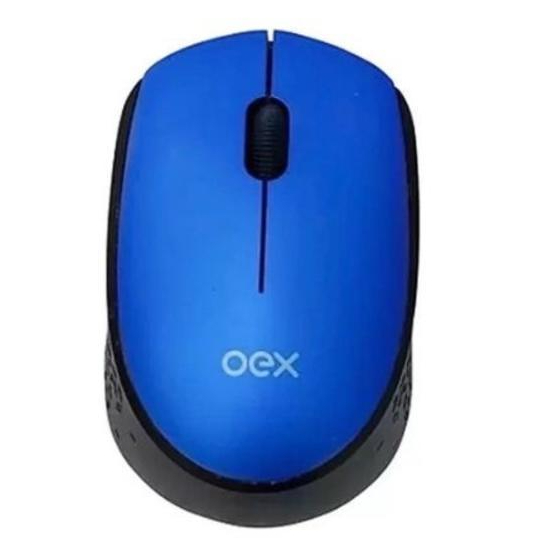 Mouse Sem Fio 1200 Dpi Cosy Oex Ms409 Azul E Preto - Original | Shopee ...