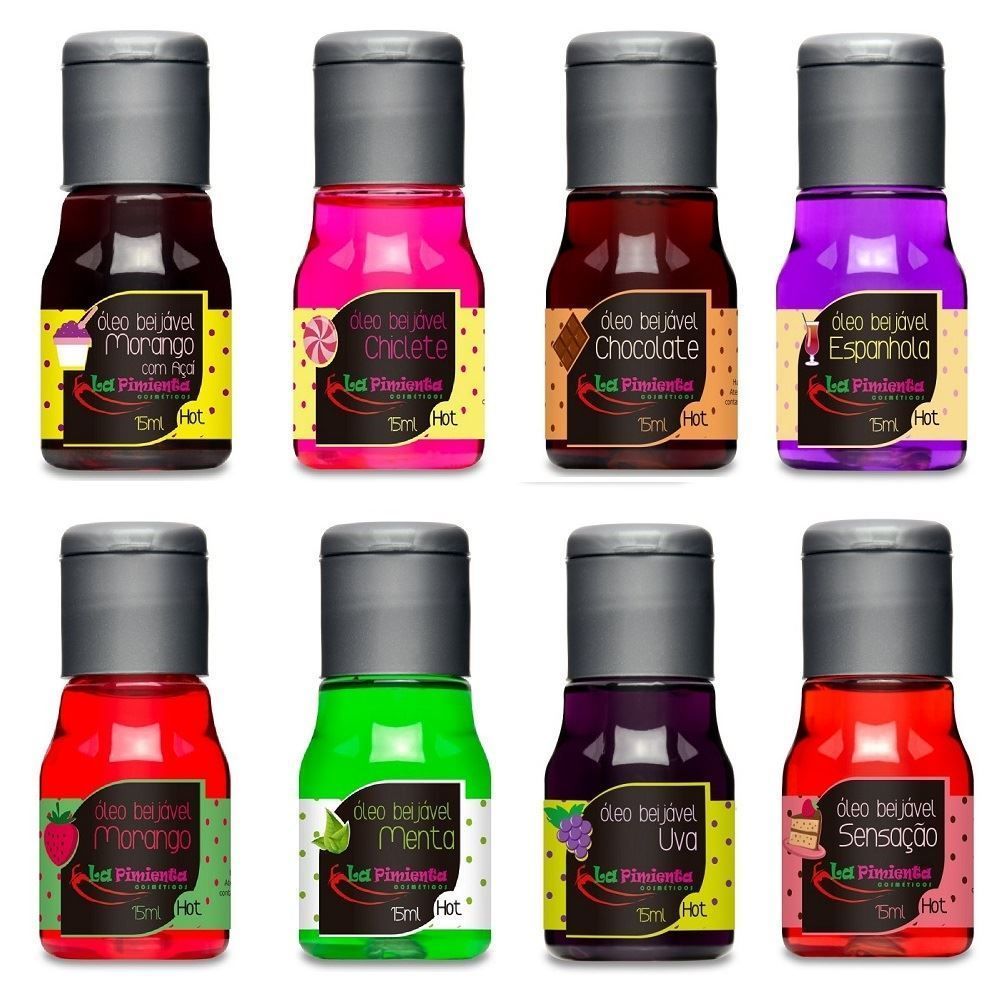 KIT Óleo Beijável Para Massagem 15ml La Pimienta Hot ou Ice Variados ...