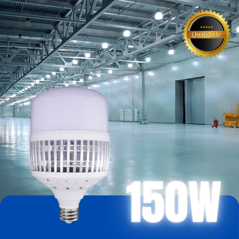 Lampada Led Super Bulbo 150W E27 / E40 Bivolt Branco Frio 6000K | Shopee Brasil