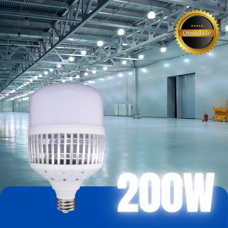 Lampada Led Super Bulbo 200W E27 / E40 Bivolt Branco Frio 6000K | Shopee Brasil