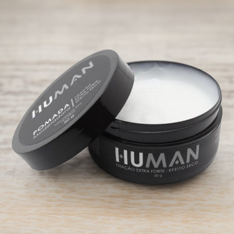 Pomada Modeladora Efeito Seco Extra Forte Human 50g | Shopee Brasil
