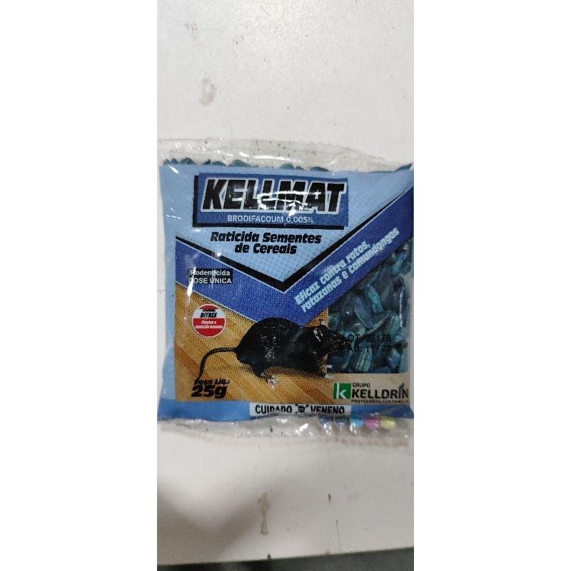10 kellmat girassol azul 25gramas cada veneno de rato | Shopee Brasil