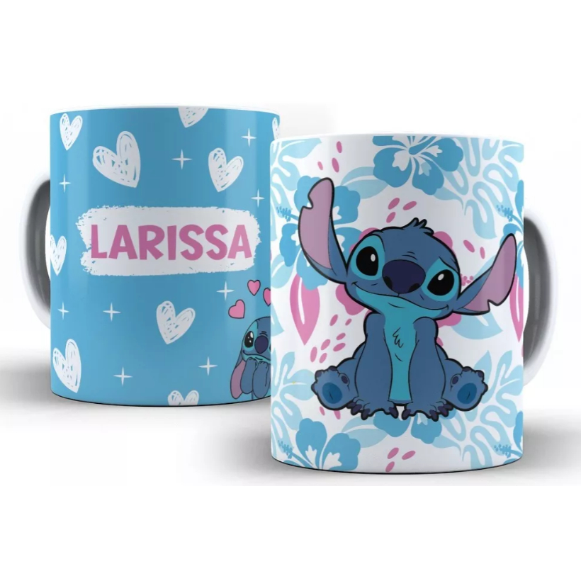 Caneca Personalizada Stitch Lilo E Stitch Azul Com Nome | Shopee Brasil