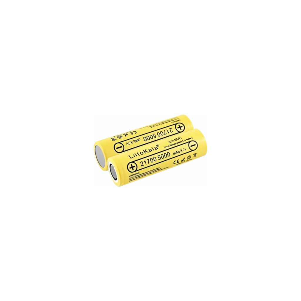 Kit Com 2 Baterias Liitokala Lii-50e 21700 3.7v 5000mah | Shopee Brasil